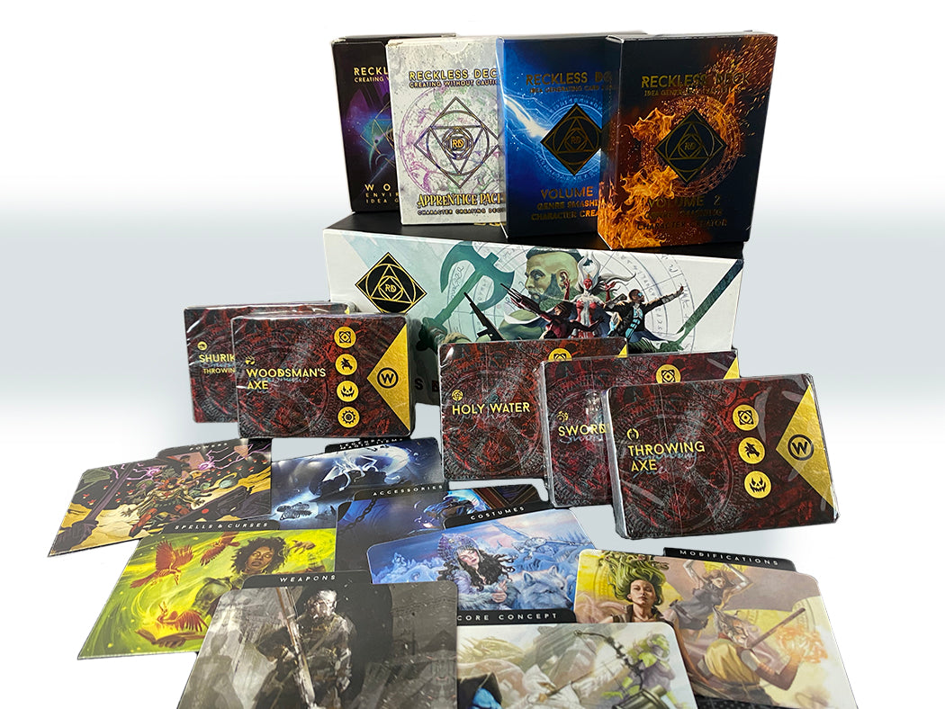 Reckless Deck ESSENTIALS Set - Character Creating Card Deck Bundle